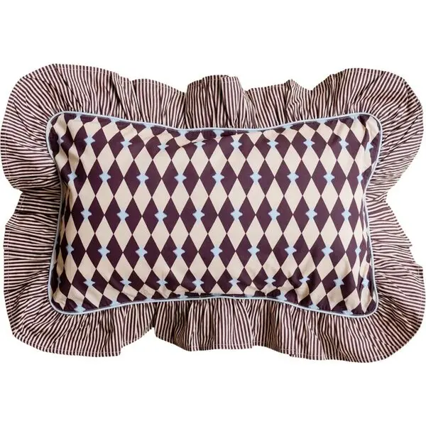 TBCO Cotton Harlequin Pillowcase - Camel Harlequin