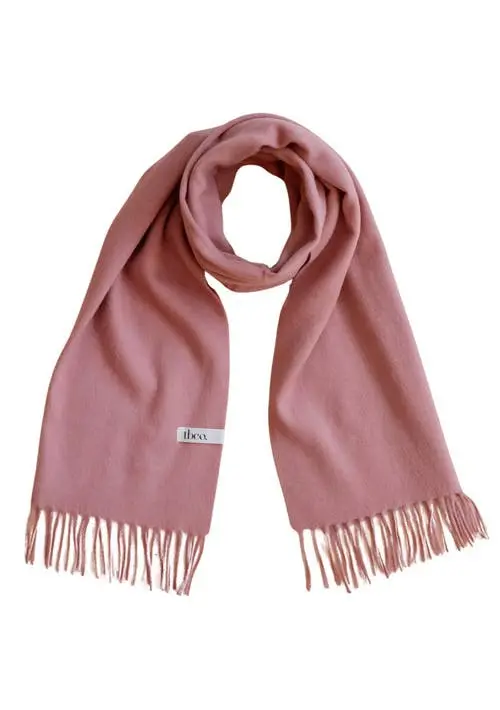 TBCO Lambswool Block Color Oversized Scarf - Blush