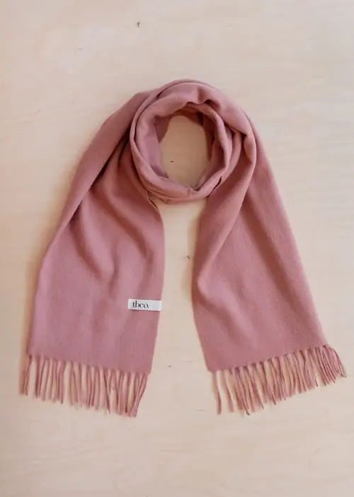TBCO Lambswool Block Color Oversized Scarf - Blush