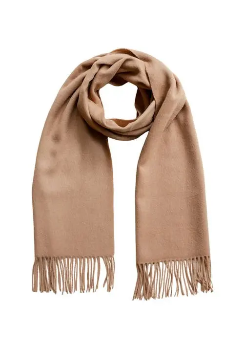 TBCO Lambswool Block Color Oversized Scarf - Camel