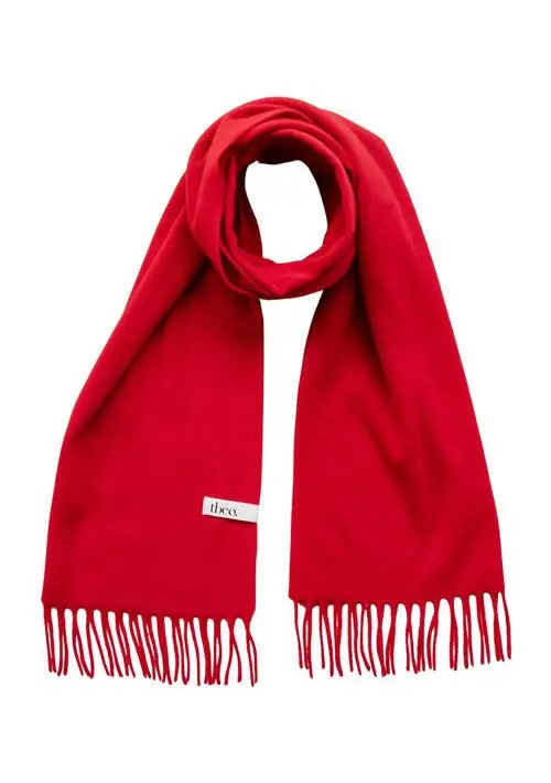 TBCO Lambswool Block Color Oversized Scarf - Red