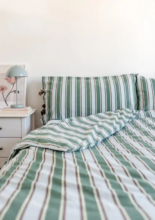 TBCO Cotton Striped Bedding Set - Blue Stripe
