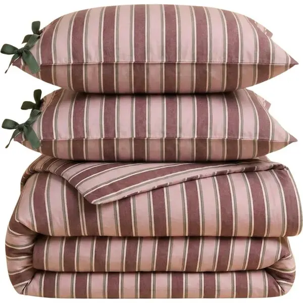 TBCO Cotton Striped Bedding Set - Pink Stripe