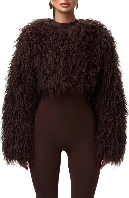 Naked Wardrobe Faux Fur Jacket