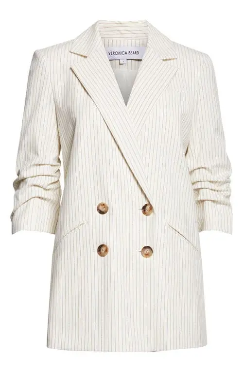 Veronica Beard Rupert Pinstripe Dickey Jacket - Dove Multi