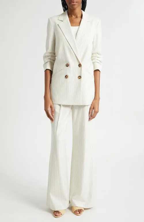 Veronica Beard Rupert Pinstripe Dickey Jacket - Dove Multi