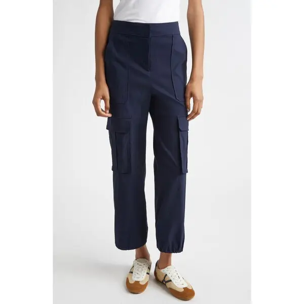 Veronica Beard Dari Crop Cargo Pants - Navy