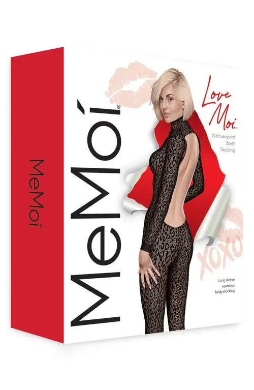 MEMOI Wild Leopard Seamless Sheer Bodysuit