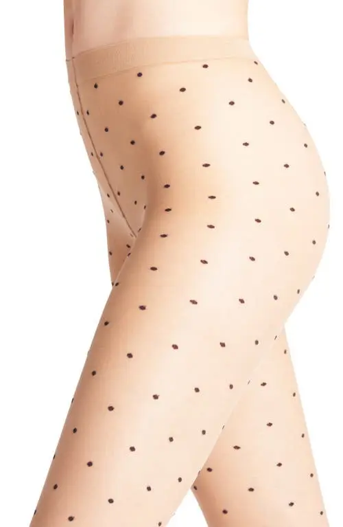 Falke Polka Dot Tights - Powder