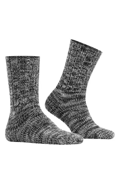 Falke Brooklyn Ribbed Boot Socks - Black