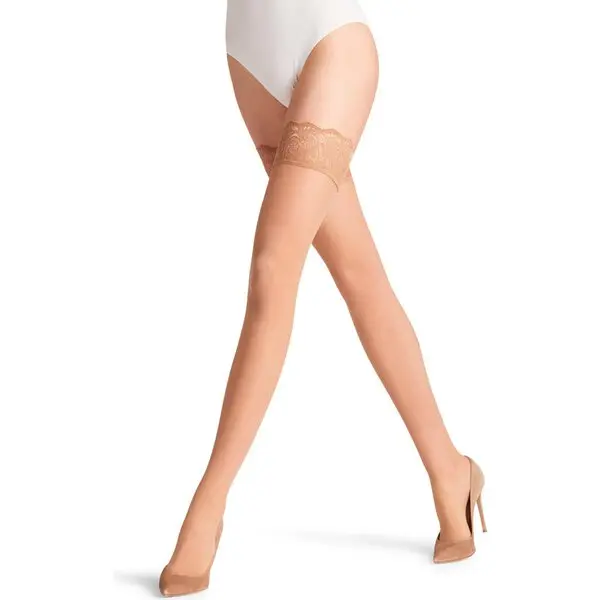 Falke Matt Deluxe 20 Denier Thigh Highs - Powder