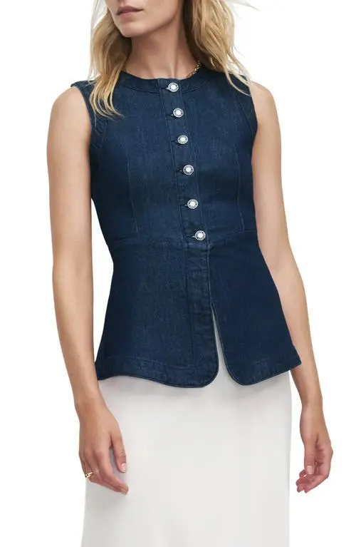 FAVORITE DAUGHTER Clocking In Denim Vest