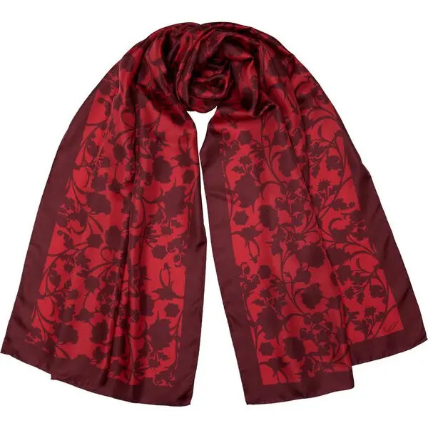 ELIZABETTA Reginasilk Scarf Shawl For - Ruby Red