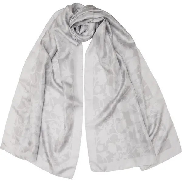 ELIZABETTA Reginasilk Scarf Shawl For - Silver Pearl