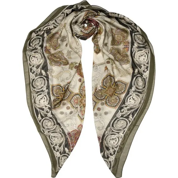 ELIZABETTA Veneremodal Cashmere Scarf Shawl For - Olive Green