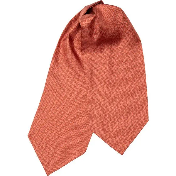 ELIZABETTA Sanremo Silk Ascot Cravat Tie - Cinnamon
