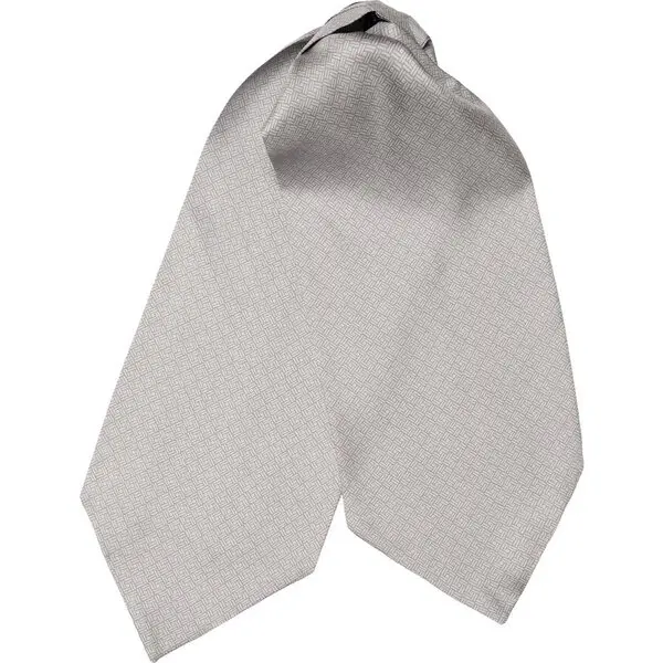 ELIZABETTA Sanremo Silk Ascot Cravat Tie - Grey