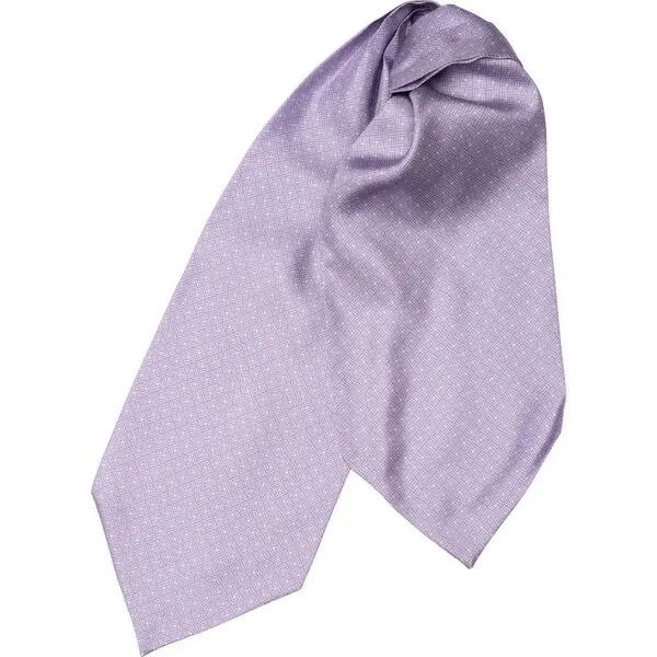ELIZABETTA Sanremo Silk Ascot Cravat Tie - Lavender
