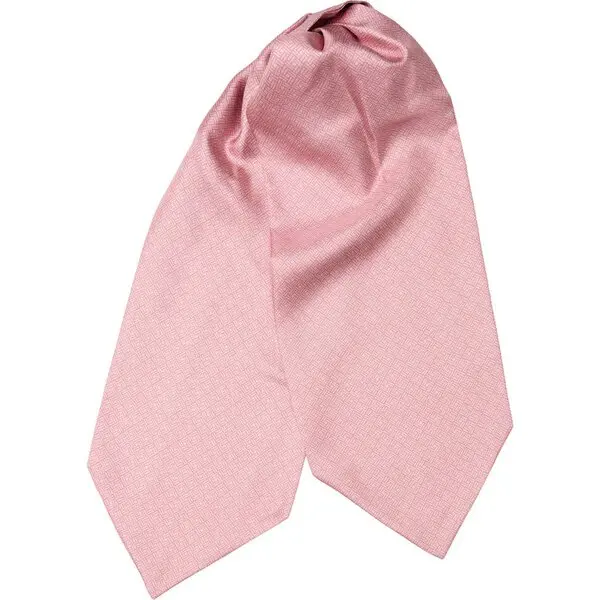 ELIZABETTA Sanremo Silk Ascot Cravat Tie - Pink