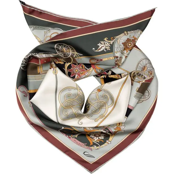 ELIZABETTA Carozza- Silk Foulard For - Antique Jade