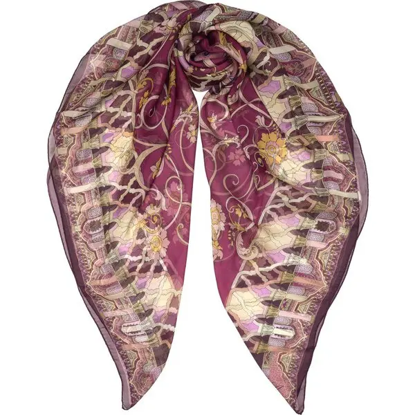 ELIZABETTA Nataliasilk Scarf Shawl For - Raspberry
