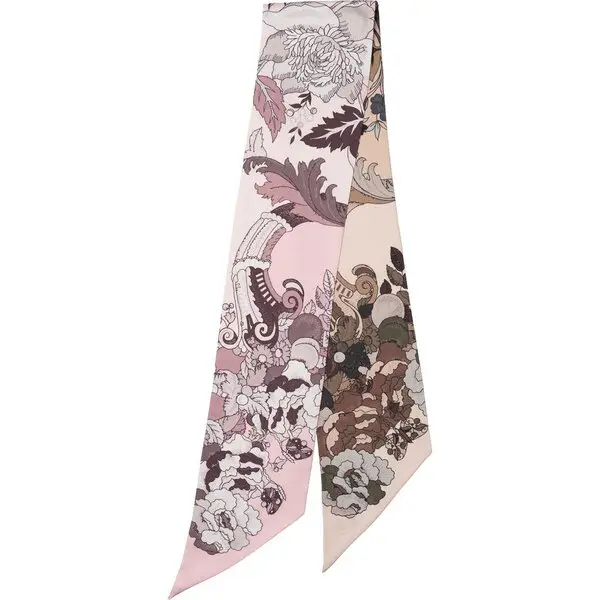 ELIZABETTA Raffaella Skinny Silk Scarf For - Pink