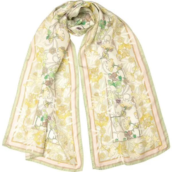 ELIZABETTA Ofelialong Silk Scarf For - Lime