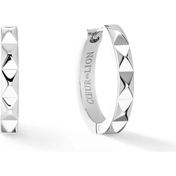 COEUR DE LION Hoop Spike Earrings - Silver