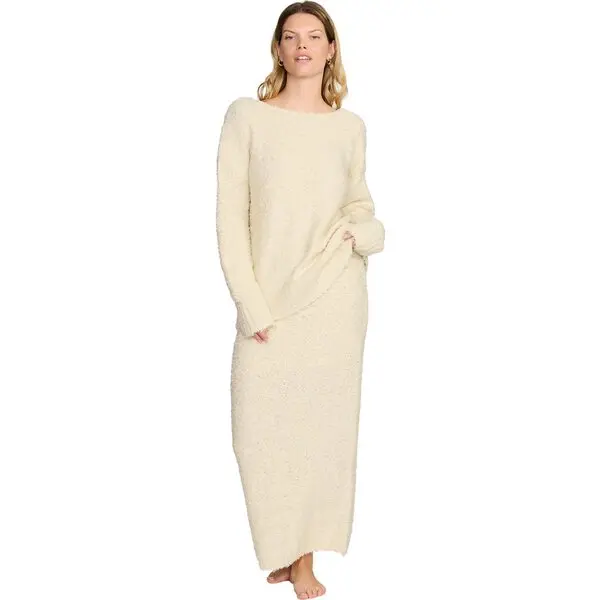 CUUP The Open Back Sweater Boucle - Cream