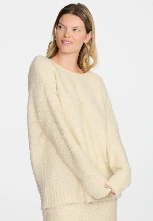 CUUP Open Back Bouclé Sweater