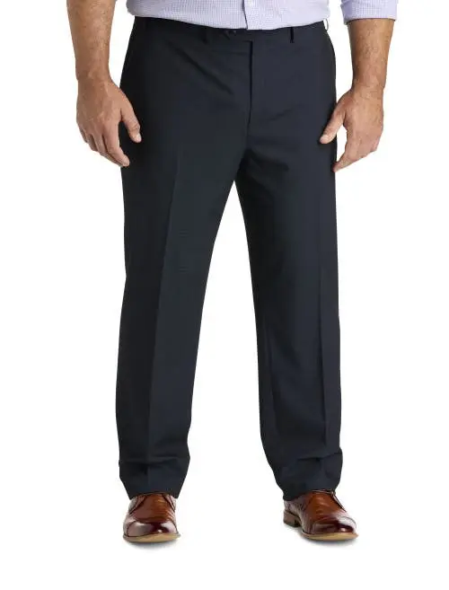 Michael Kors Big & Tall Birdseye Suit Pants - Navy