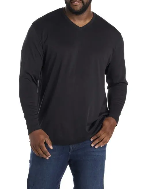 Robert Barakett Big & Tall Georgia Long-sleeve V-neck T-shirt