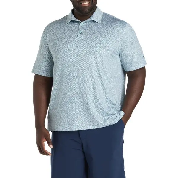 REEBOK Big & Tall Connect The Dot Performance Polo Shirt - Retro Teal