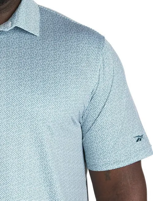 REEBOK Big & Tall Connect The Dot Performance Polo Shirt - Retro Teal