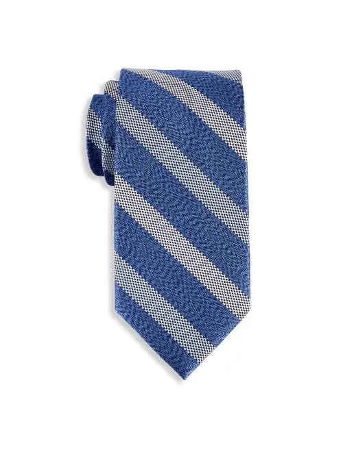 Michael Kors Jalan Striped Neck Tie - Navy