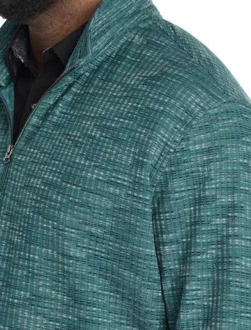 ROBERT GRAHAM DXL Big & Tall Quarter-zip Pullover - Dark Green