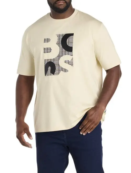BOSS Big & Tall Thompson Graphic Tee - Off White