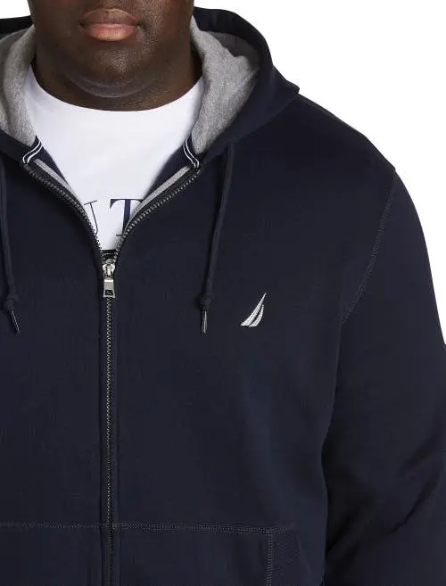 NAUTICA Big & Tall Full-zip Fleece Hoodie - True Navy