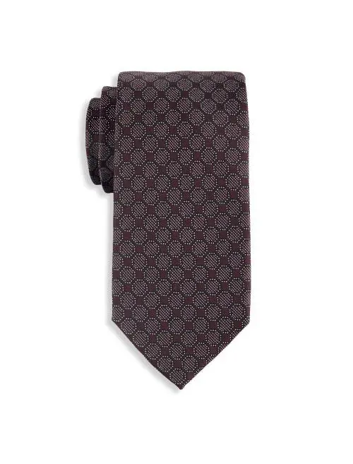Michael Kors Geometric Necktie - Burgundy