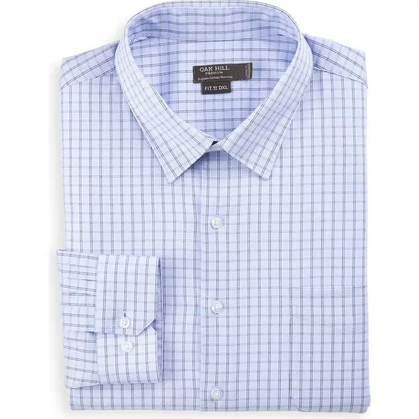 OAK HILL PREMIUM BY DXL Big & Tall Elevated Check Dress Shirt