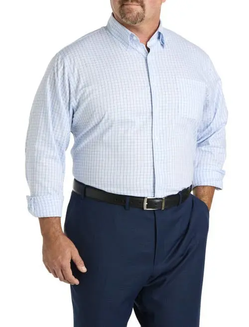 OAK HILL PREMIUM BY DXL Big & Tall Elevated Check Dress Shirt