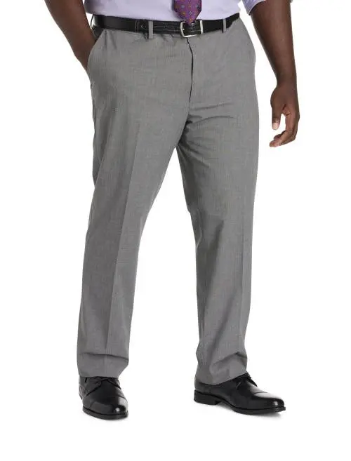 OAK HILL BY DXL Big & Tall Mini-neat Suit Pants - Black