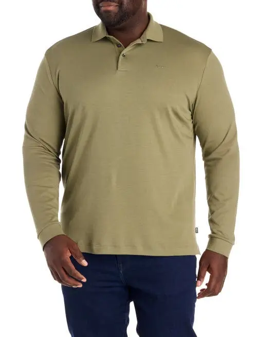 BOSS Big & Tall Pado Long-sleeve Polo Shirt