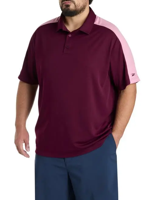 REEBOK Colorblocked Polo Shirt - Black Cherry