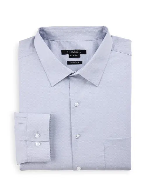 SYNRGY BY DXL Big & Tall Diamond Patterned Performance Dress Shirt
