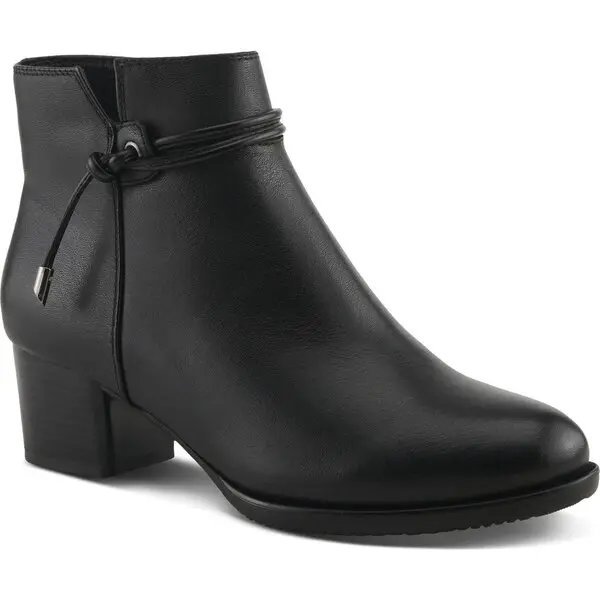 SPRING STEP SHOES The Reeder Block Heel Bootie - Black