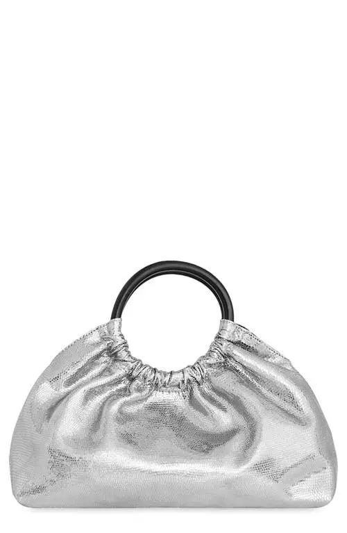 Rebecca Minkoff Mini Madeleine Metallic Leather Top Handle Bag