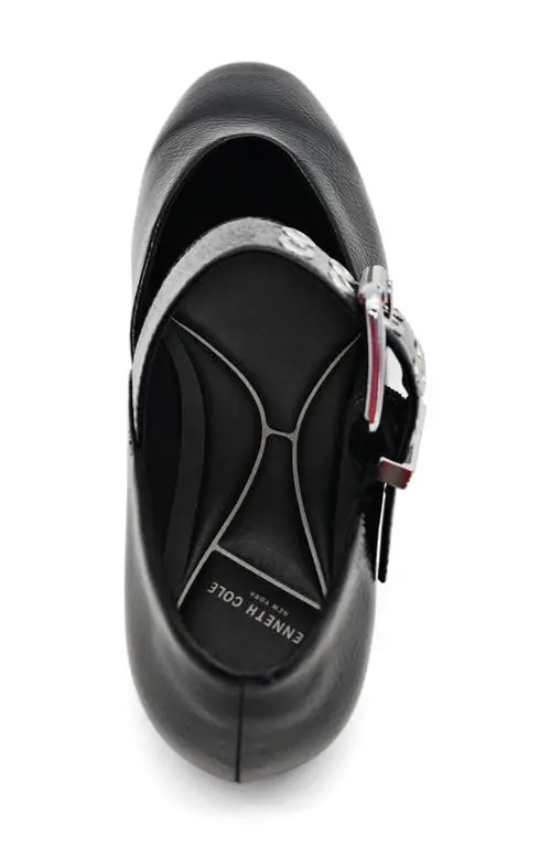 KENNETH COLE Marcella Mary Jane Flat - Black Patent