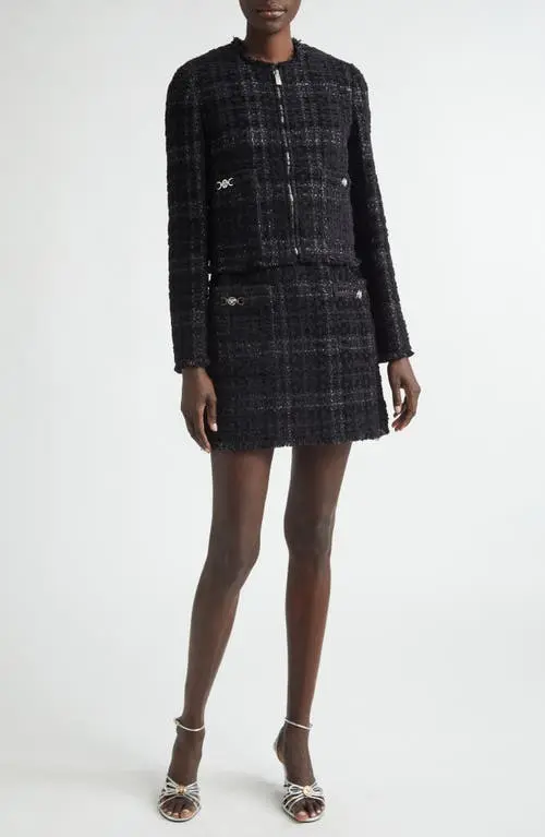 Versace Medusa '95 Metallic Tweed Jacket - Black