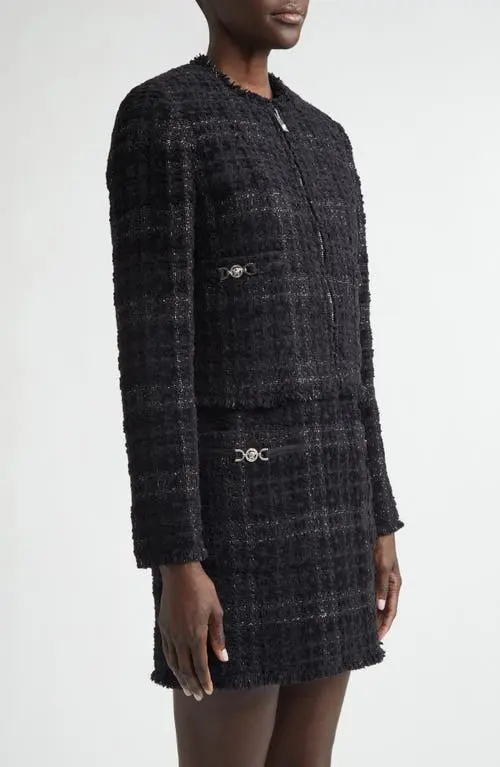 Versace Medusa '95 Metallic Tweed Jacket - Black